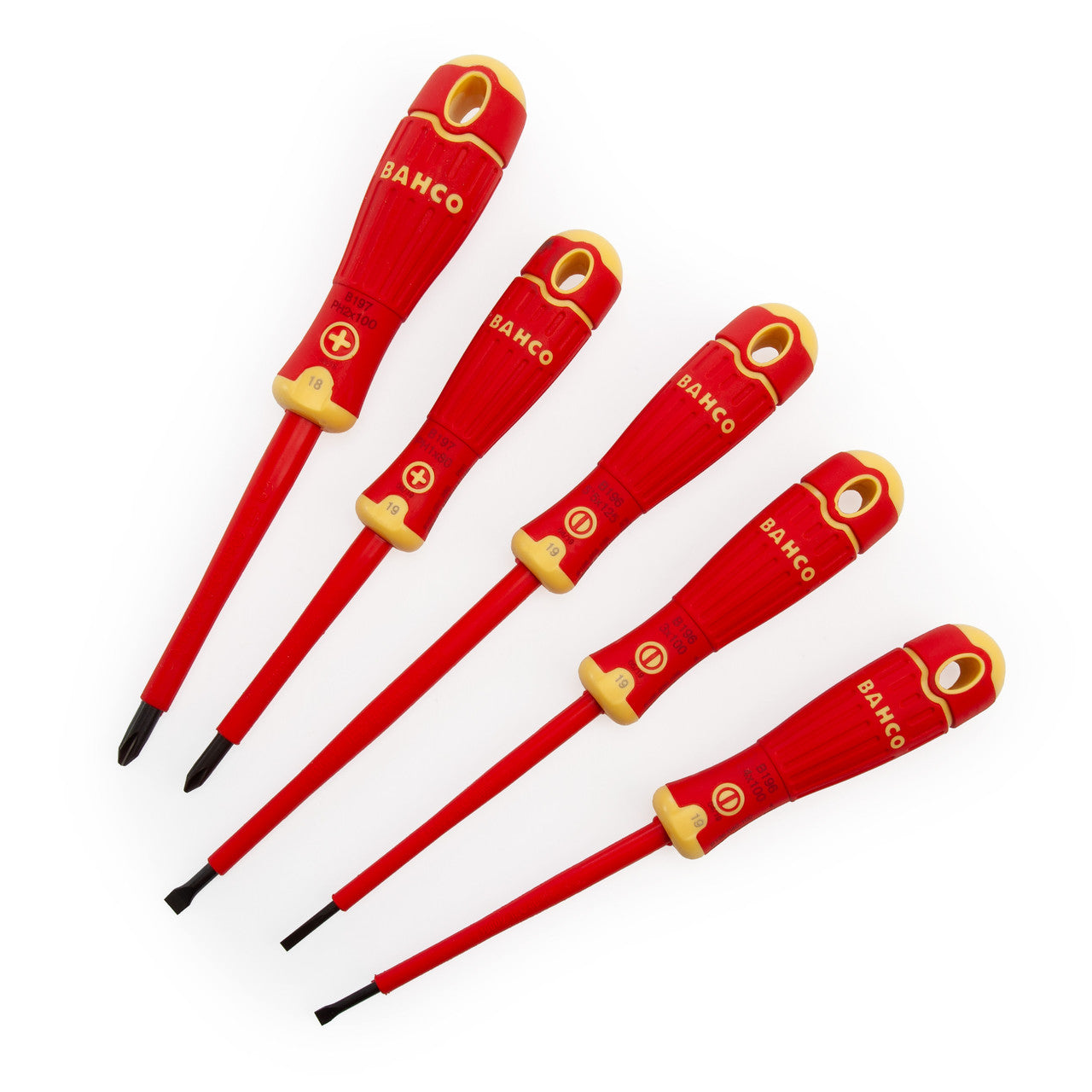 Bahco B220.005 VDE Insulated Slotted/Phillips Screwdriver Set 1000V (5 – ToolShop Ltd