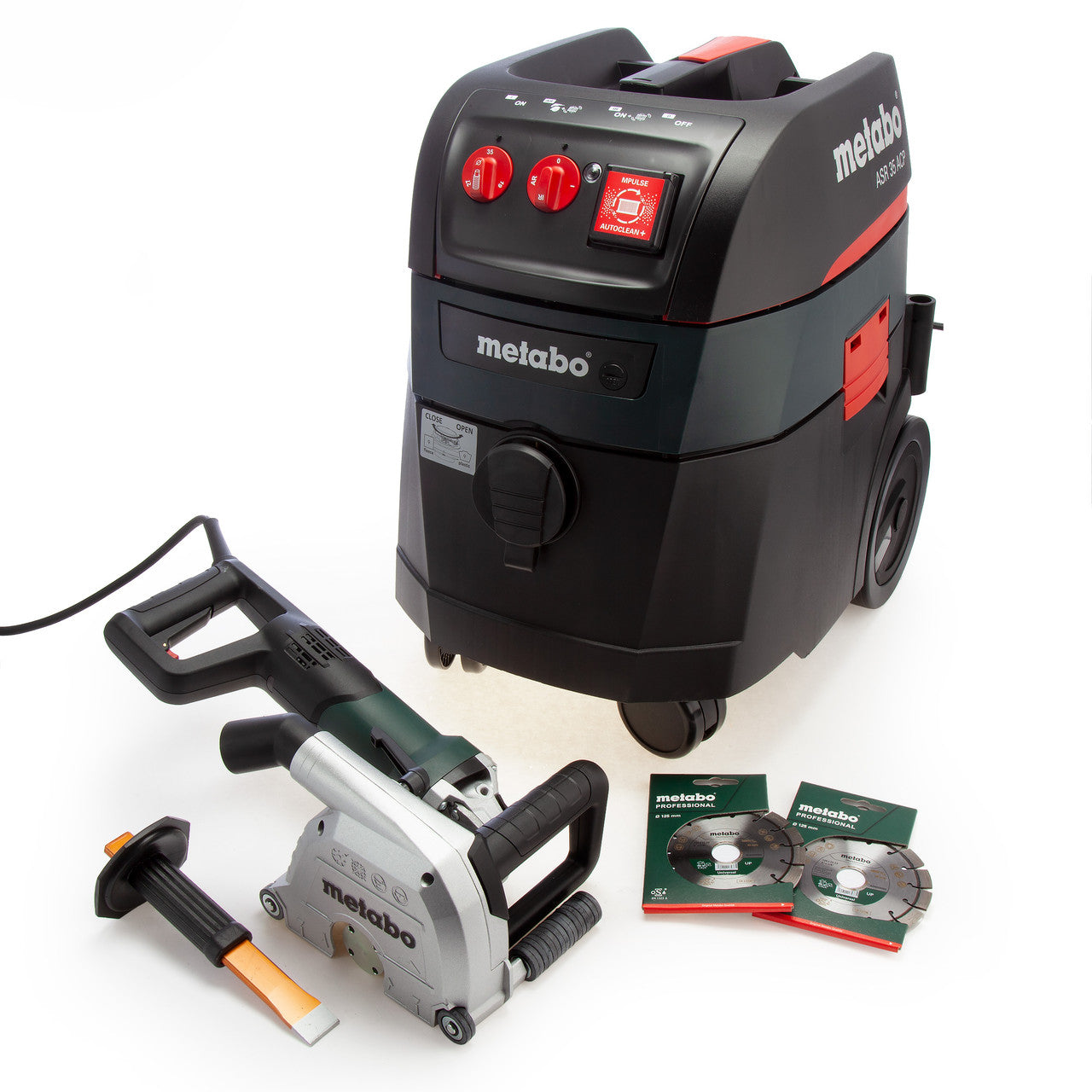 Metabo MFE 40 Wall Chaser with ASR 35 M ACP All-Purpose Vacuum Cleaner ...
