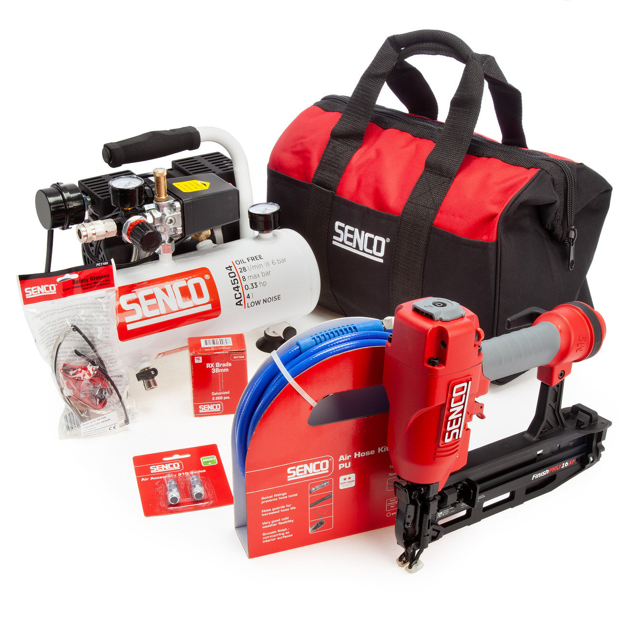 Senco AC4504 Low Noise Compressor and 16Ga Nailer Kit (240V) – ToolShop Ltd