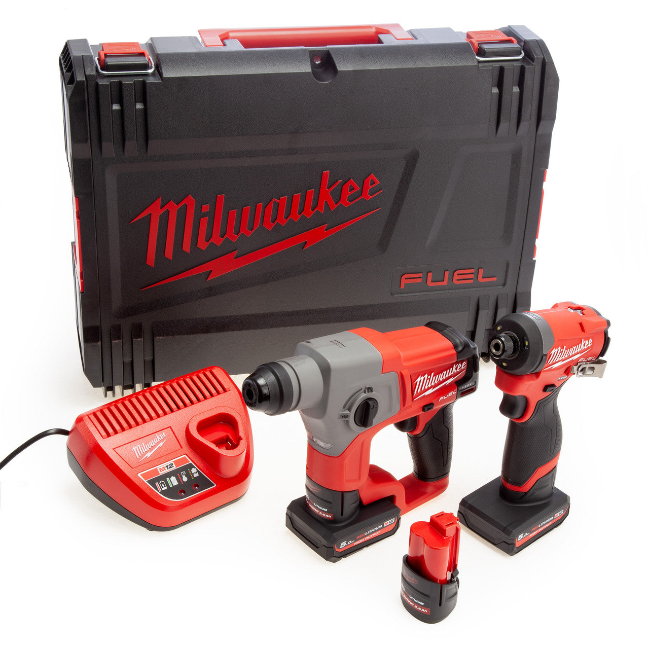 Milwaukee M12 FPP2M2 FUEL Power Pack Kit ( 2 x 5.0Ah & 1 x 2.5Ah Batte ...