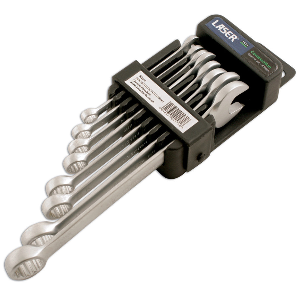 Laser 1571 Metric Combination Spanner Set in Rack (8 Piece) – ToolShop Ltd